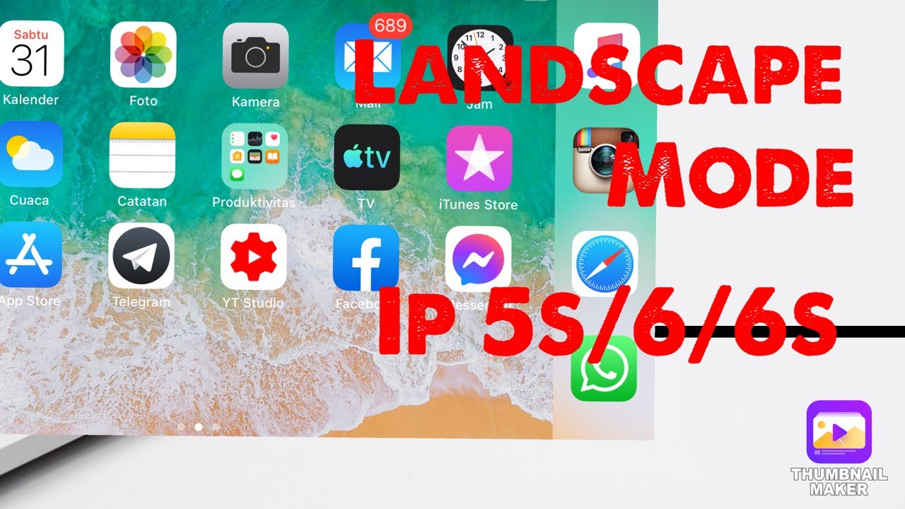 How to setting iphone 6/6s Landscape mode - YouTube