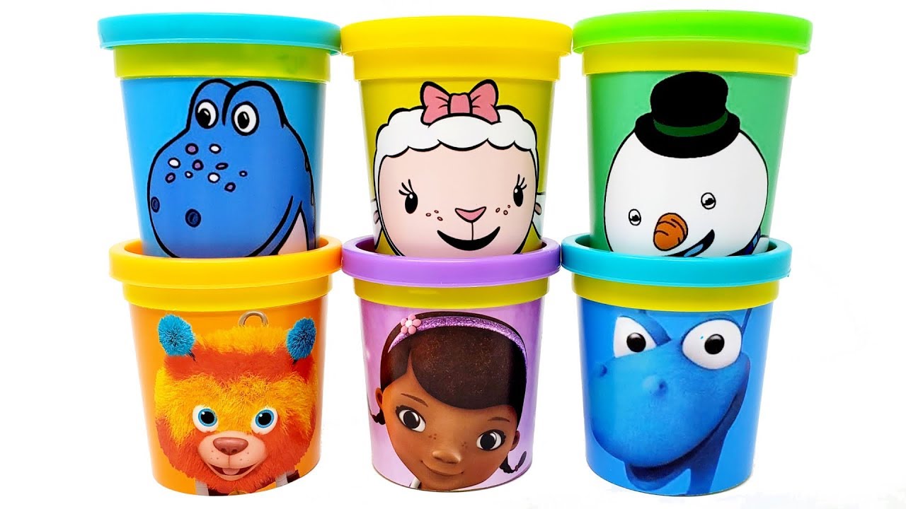 Doc McStuffins Play-doh and Figure Toys: Stuffy, Bronty, Lambie, Chilly ...