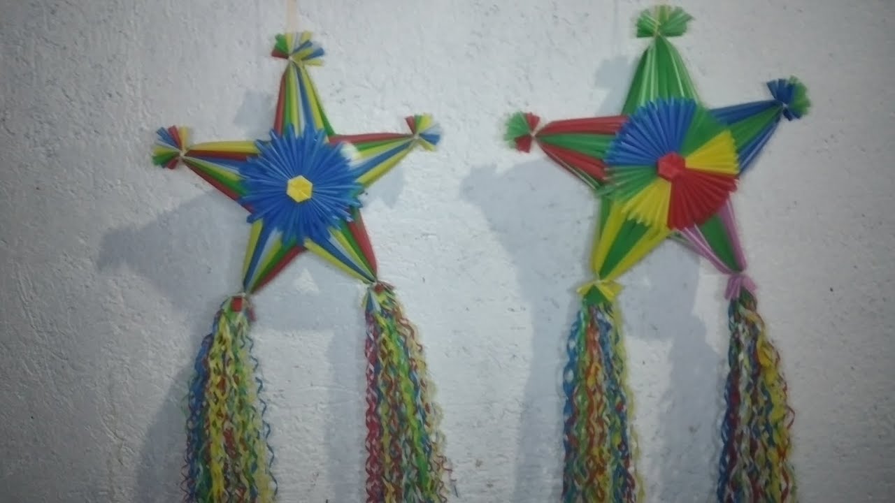 #paano gumawa ng parol gamit ang inuming straw #christmaslantern - YouTube