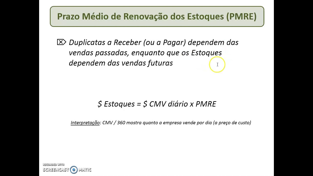 Prazo Medio De Estoque - RETOEDU