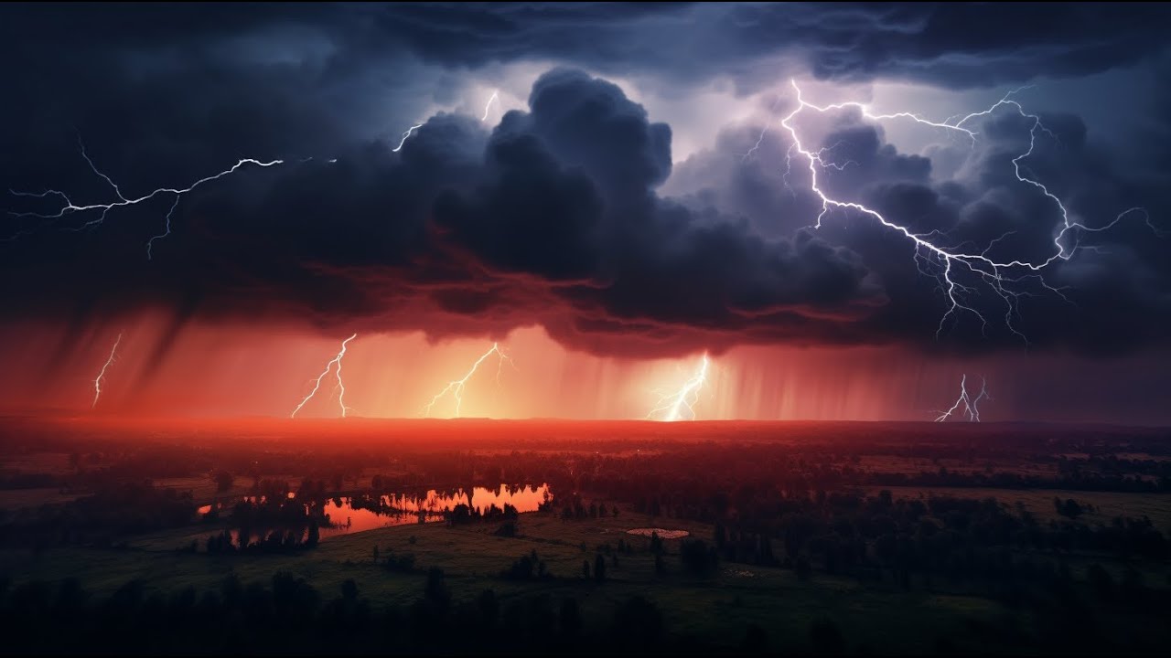 Super heavy thunderstorm sounds for sleeping | Strong rainstorm, strong ...