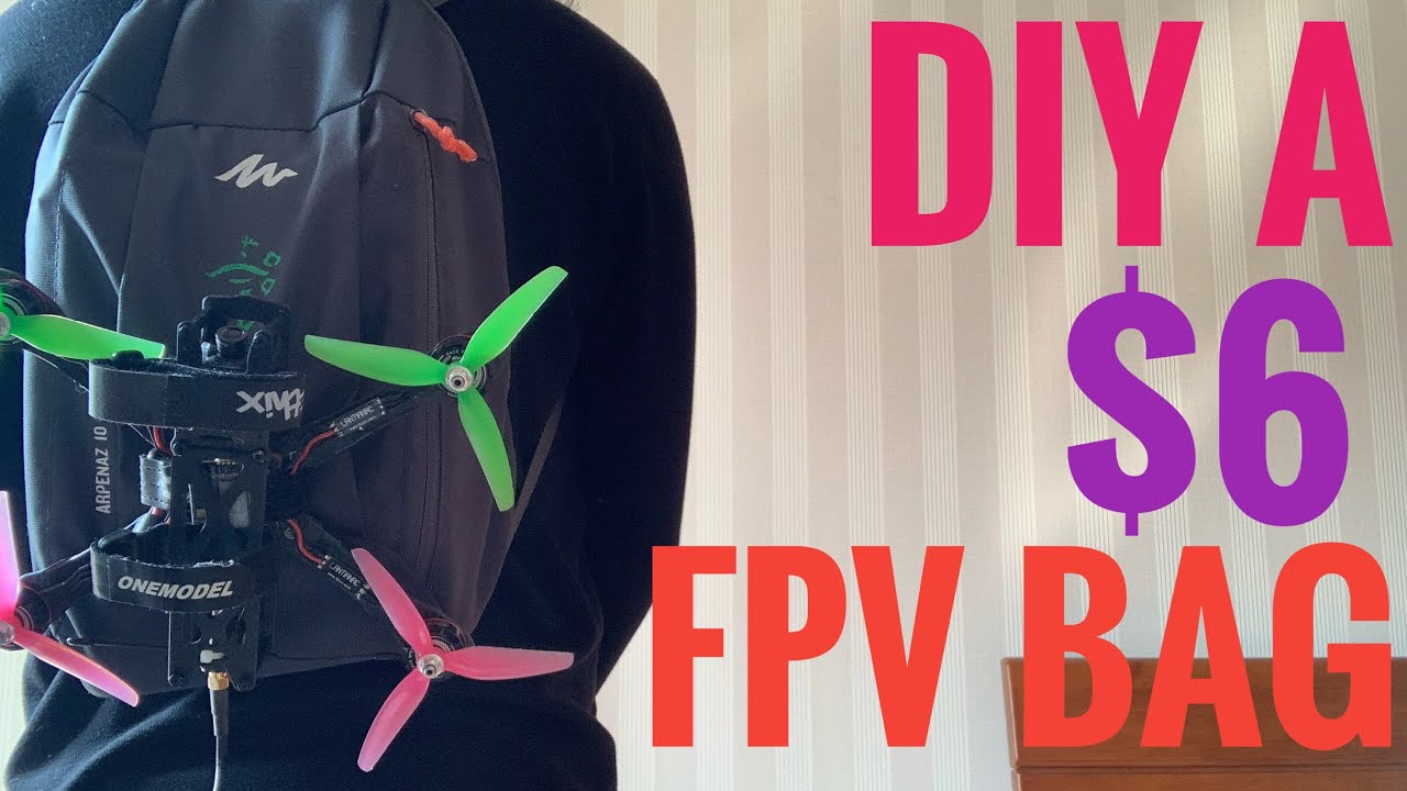 How to make a $3 bag an FPV backpack - YouTube