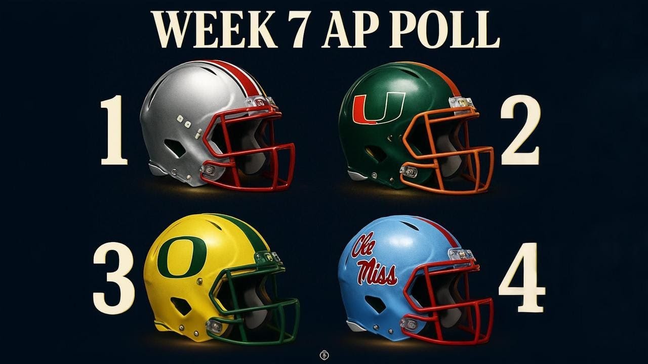 Week 7 College Football AP Poll Rankings | Instant Reaction - YouTube