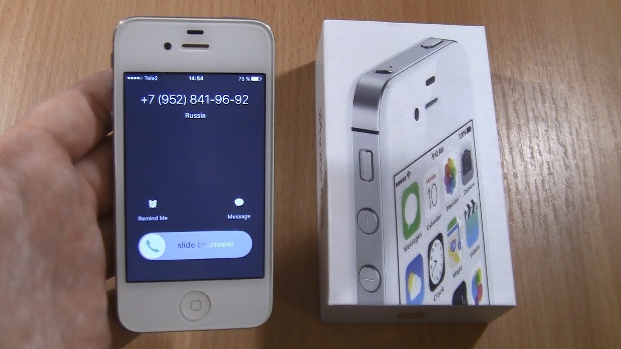 Iphone 4S with box incoming Call - YouTube