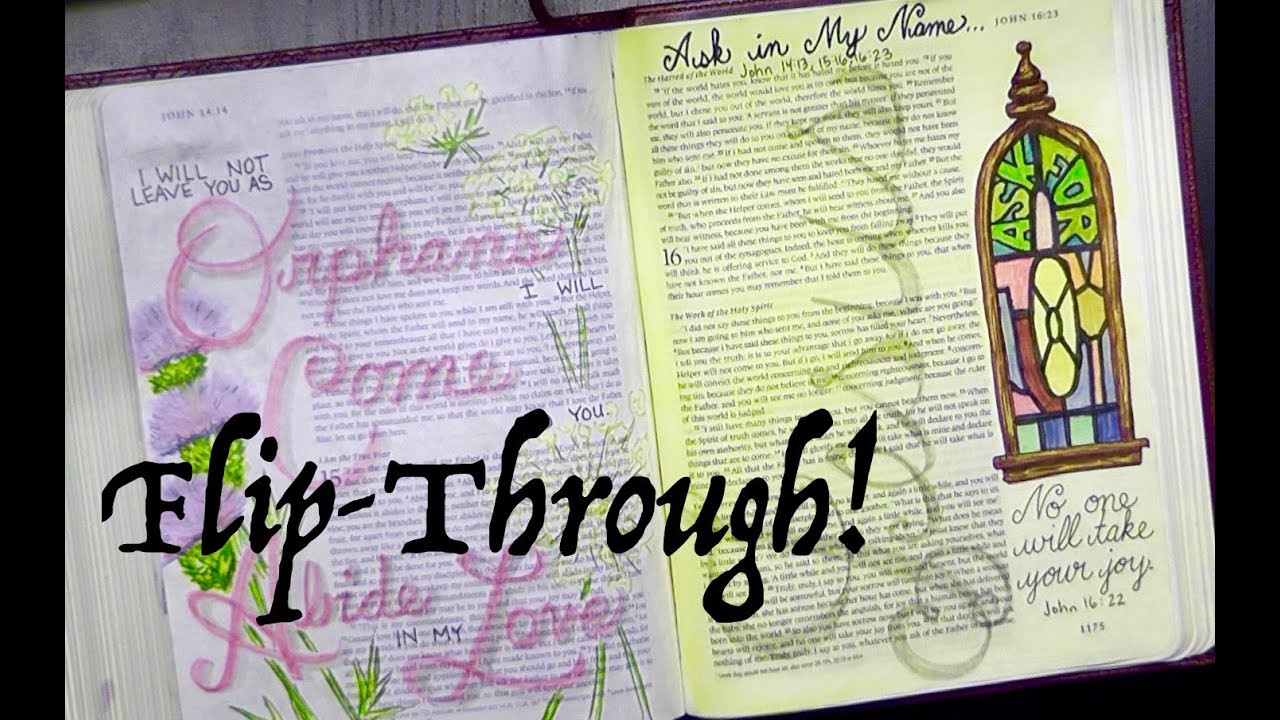 Flip Through my Journaling Bible With Me (July 2016) by Monica - YouTube