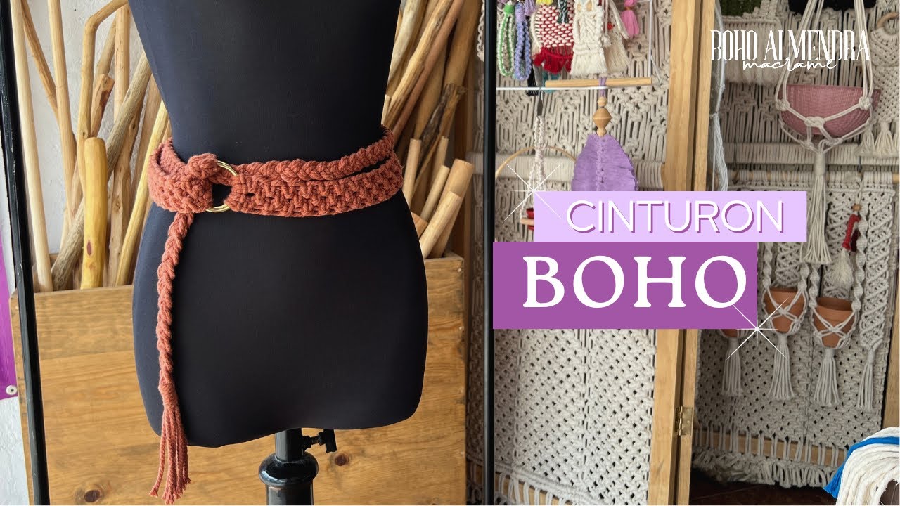 Cinturón de macrame - Sencillo y bonito (Tutorial) - YouTube