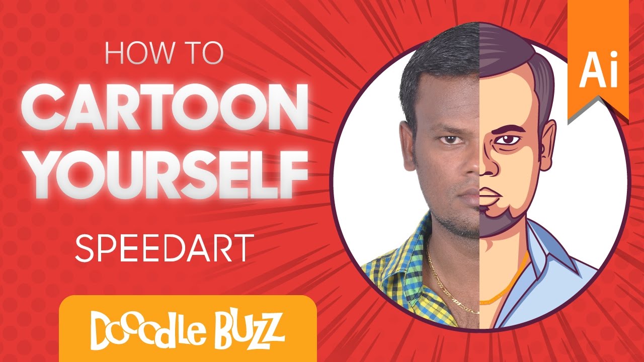 How to Cartoon Yourself in Adobe illustrator Tutorial | Transform ...