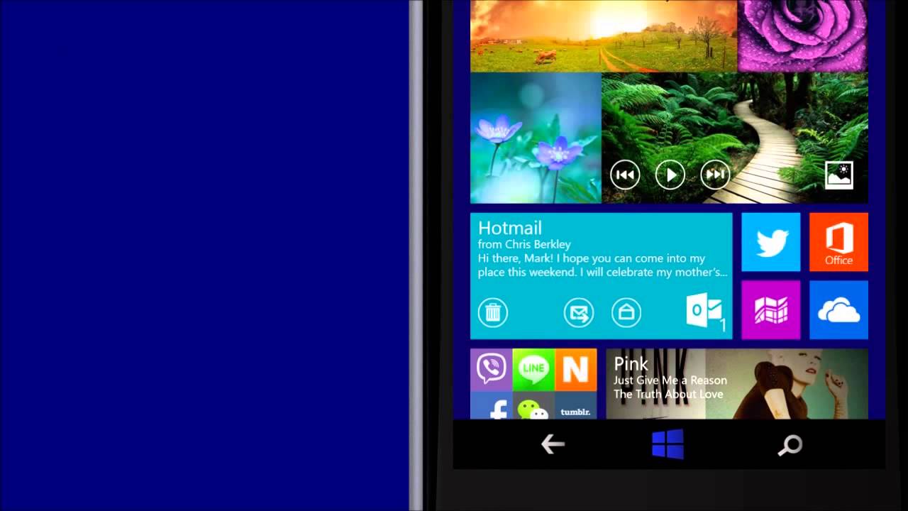 Windows Phone 8 1 9 0 Concept UI - YouTube