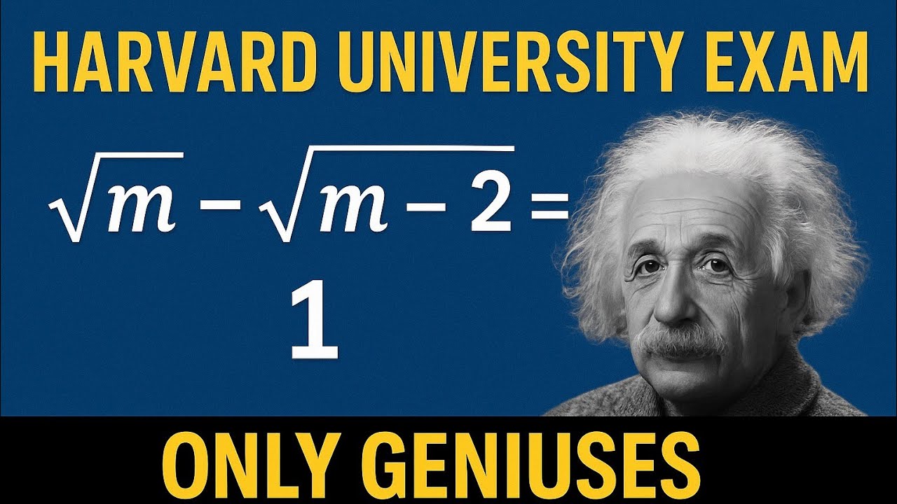 Only Geniuses Can Solve This! | √m - √(m-2) = 1 | Viral Math Trick ...