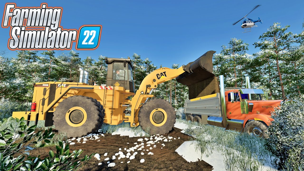 Farming Simulator 22: Watch this Cat 990H Load Dirt! - YouTube