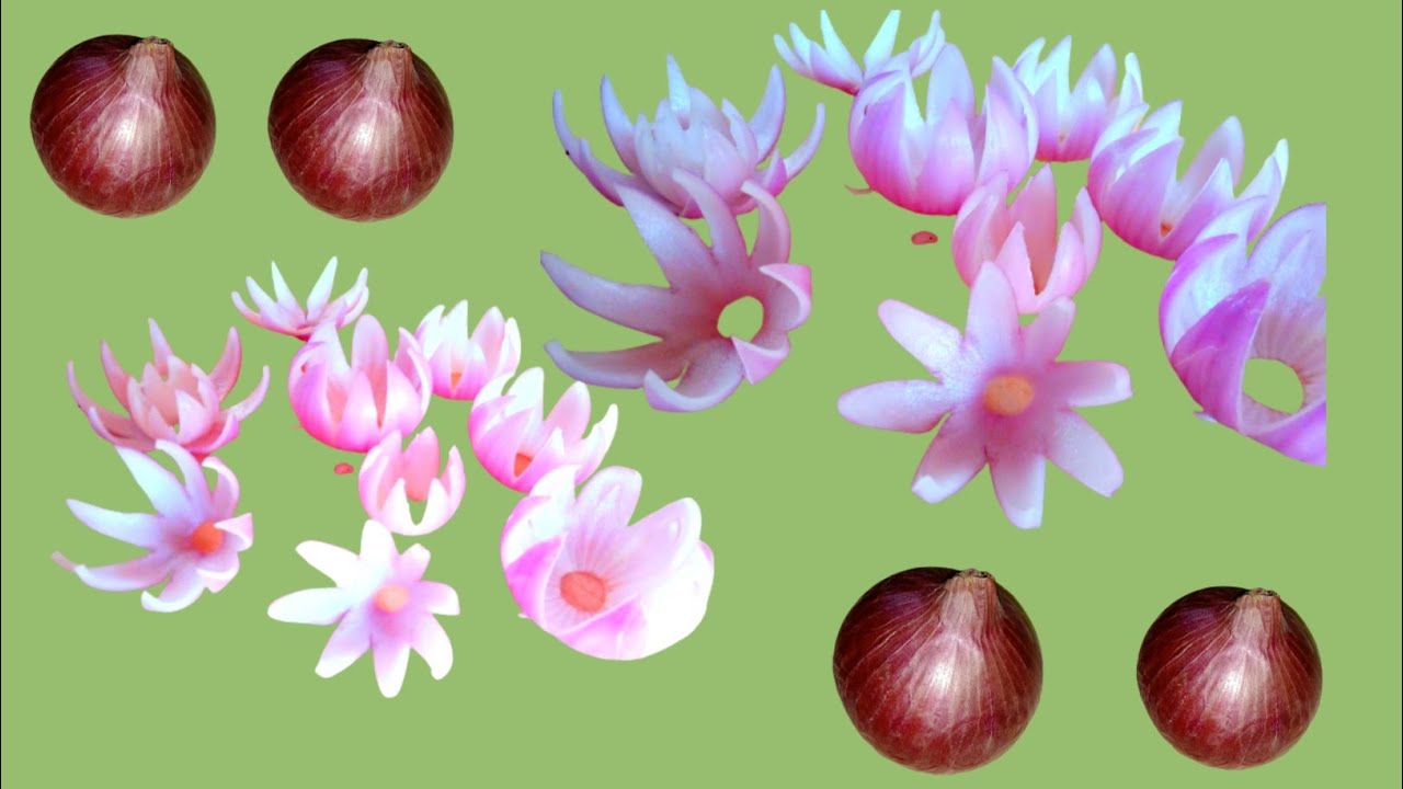 Onion flowers🌸🌺 | Simple garnish @chefhariprasad - YouTube