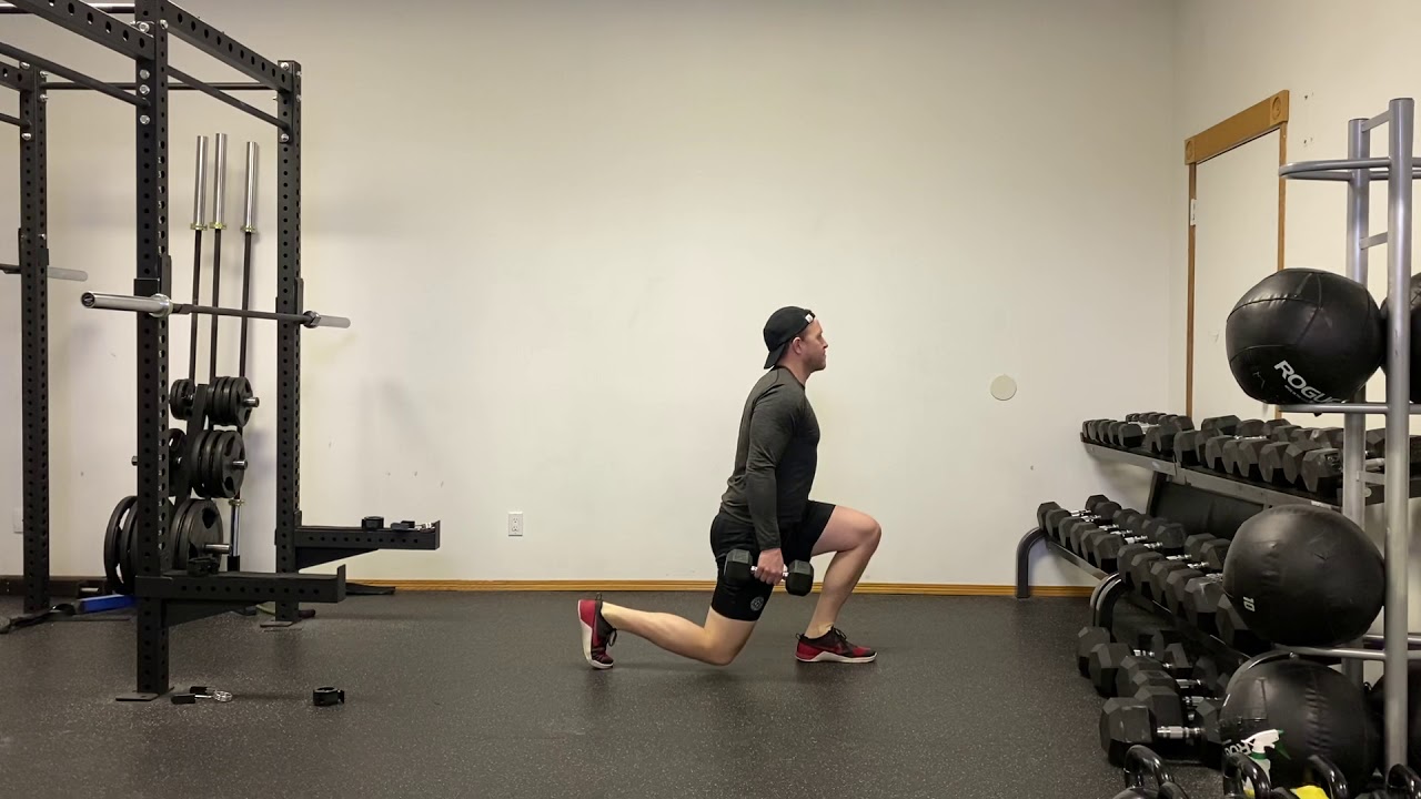 DB reverse lunge - YouTube