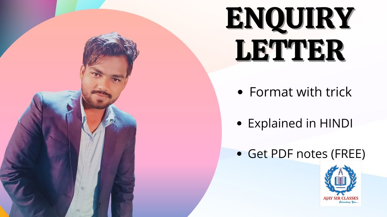 Enquiry Letter Format How To Write Formal Letter Inquiry Letter Class Enquiry Letter Format How To Write Formal Letter Inquiry Letter Class