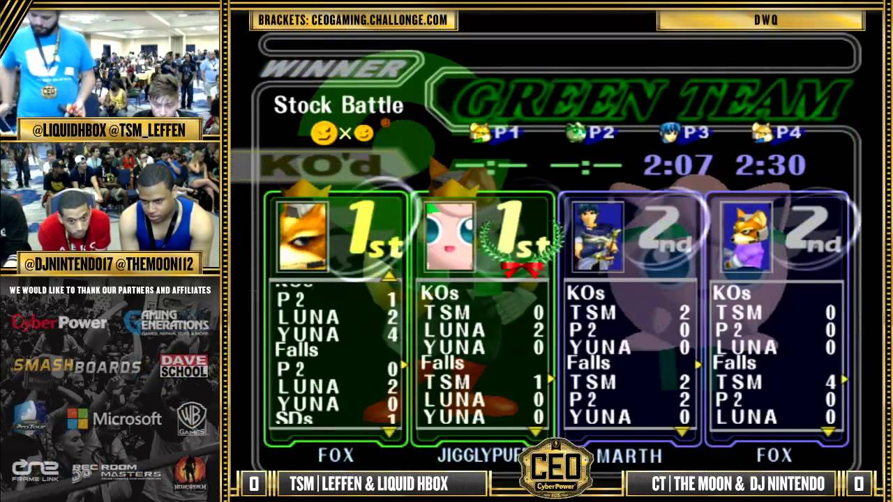 CEO 2015 - CT | The Moon & DJ Nintendo Vs. TSM | Leffen & Liquid HBox ...