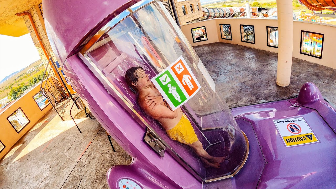 Looping Waterslide! Aquapark Nessebar - Looping Rocket - YouTube