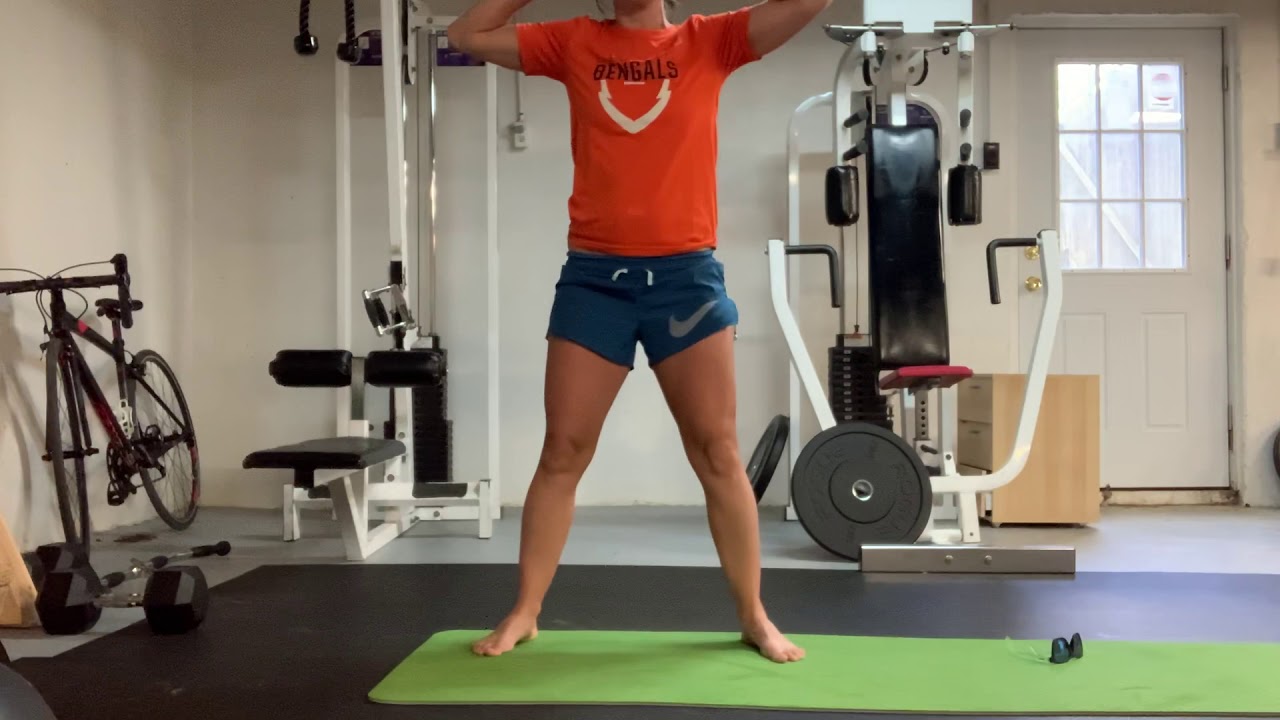 Squat to side crunch - YouTube