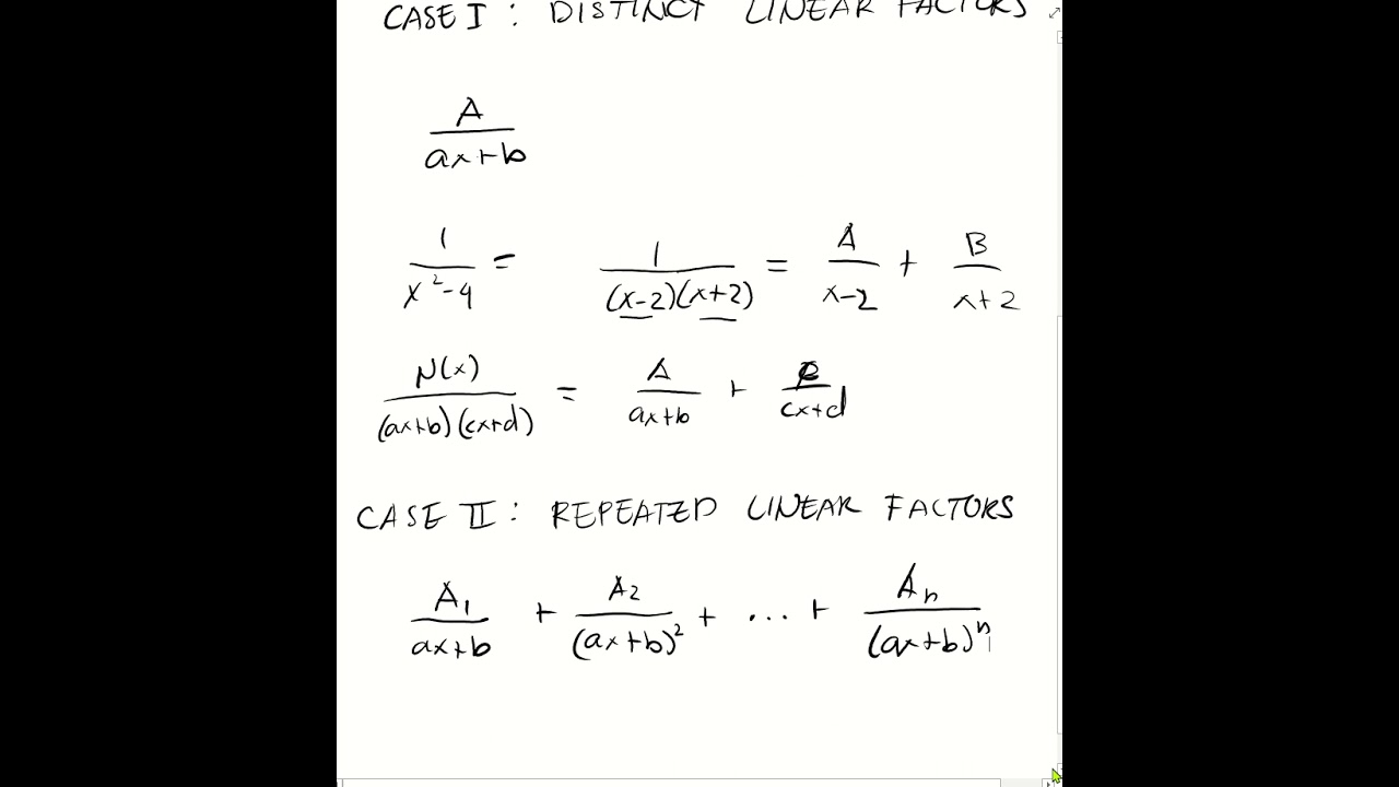 Chapter II. Methods of Integration: Integration by Partial Fraction ...