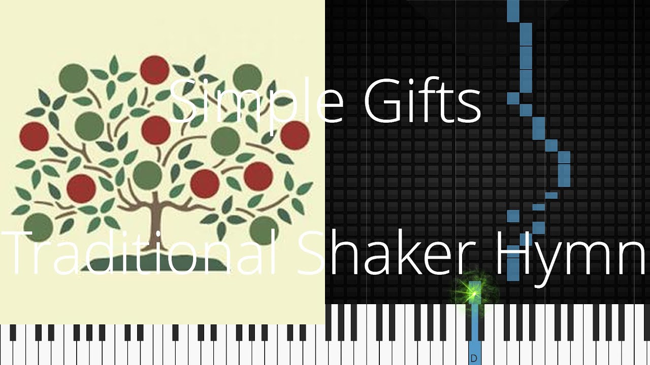 🎹 Simple Gifts, Traditional Shaker Hymn, Synthesia Piano Tutorial - YouTube