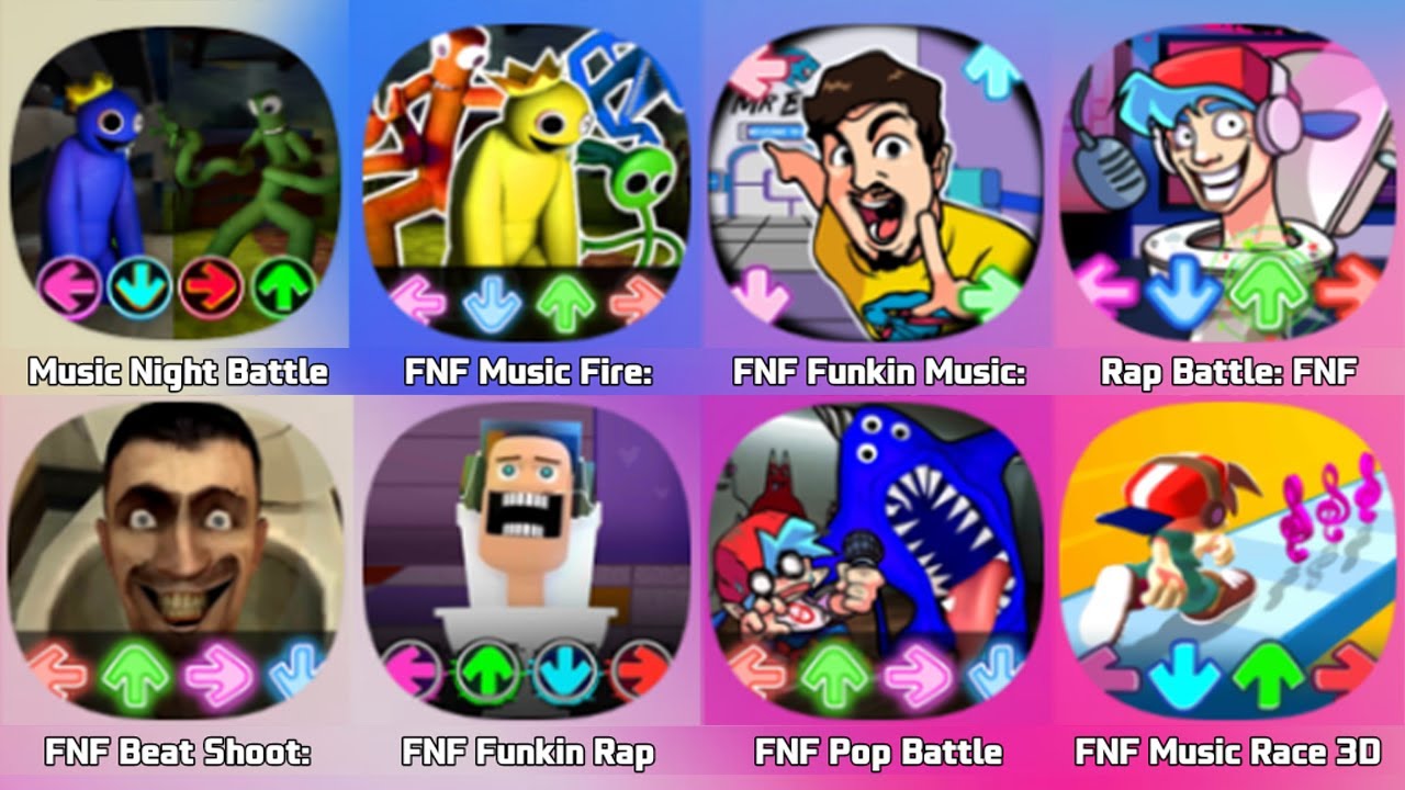 Music Night Battle, FNF Music Fire, Raptime Battle, Rap Battle, FNF ...