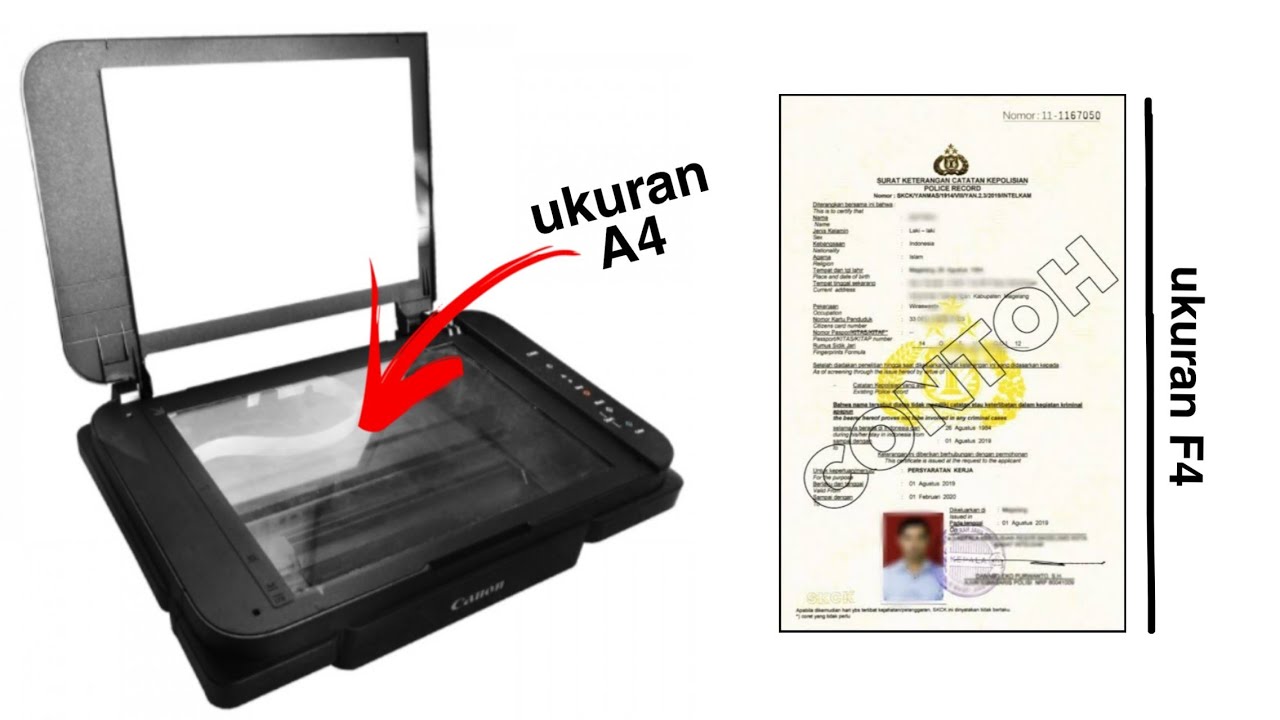 Cara Scan Dokumen F4 di Scanner A4 Dengan Cepat Dan Mudah - YouTube