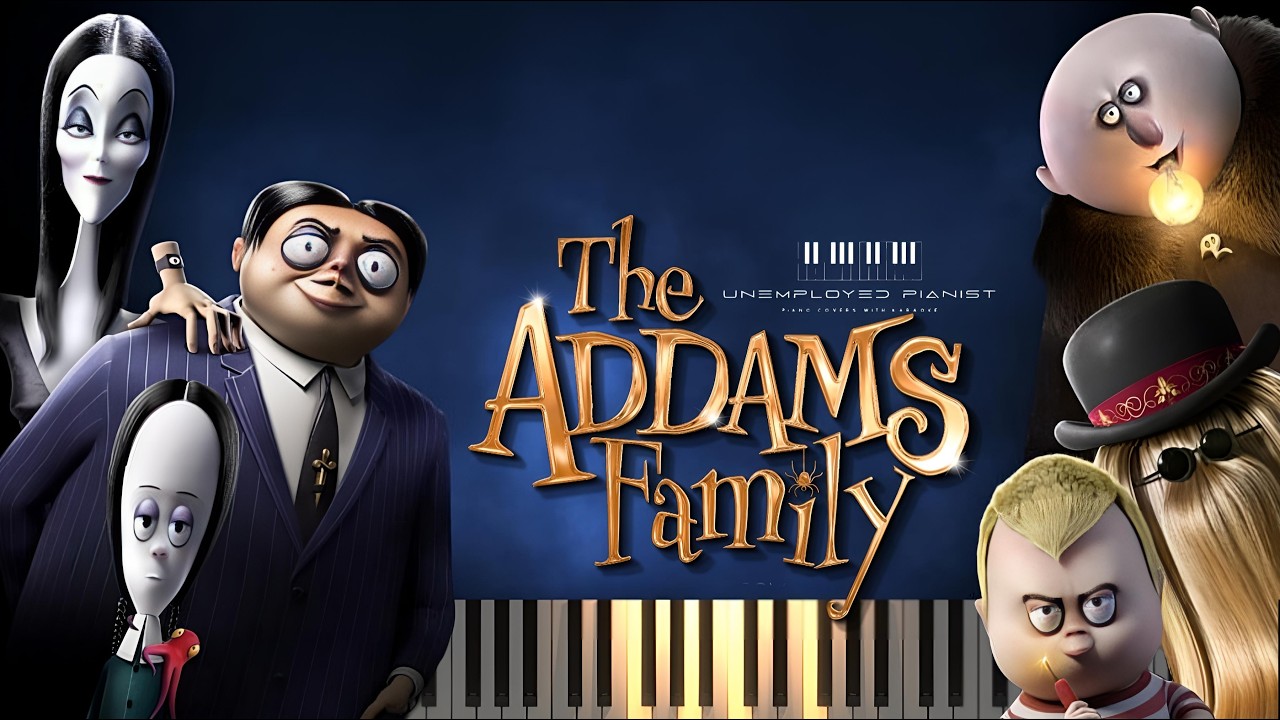 The Addams Family - Theme song (Piano tutorial and Karaoke) - YouTube