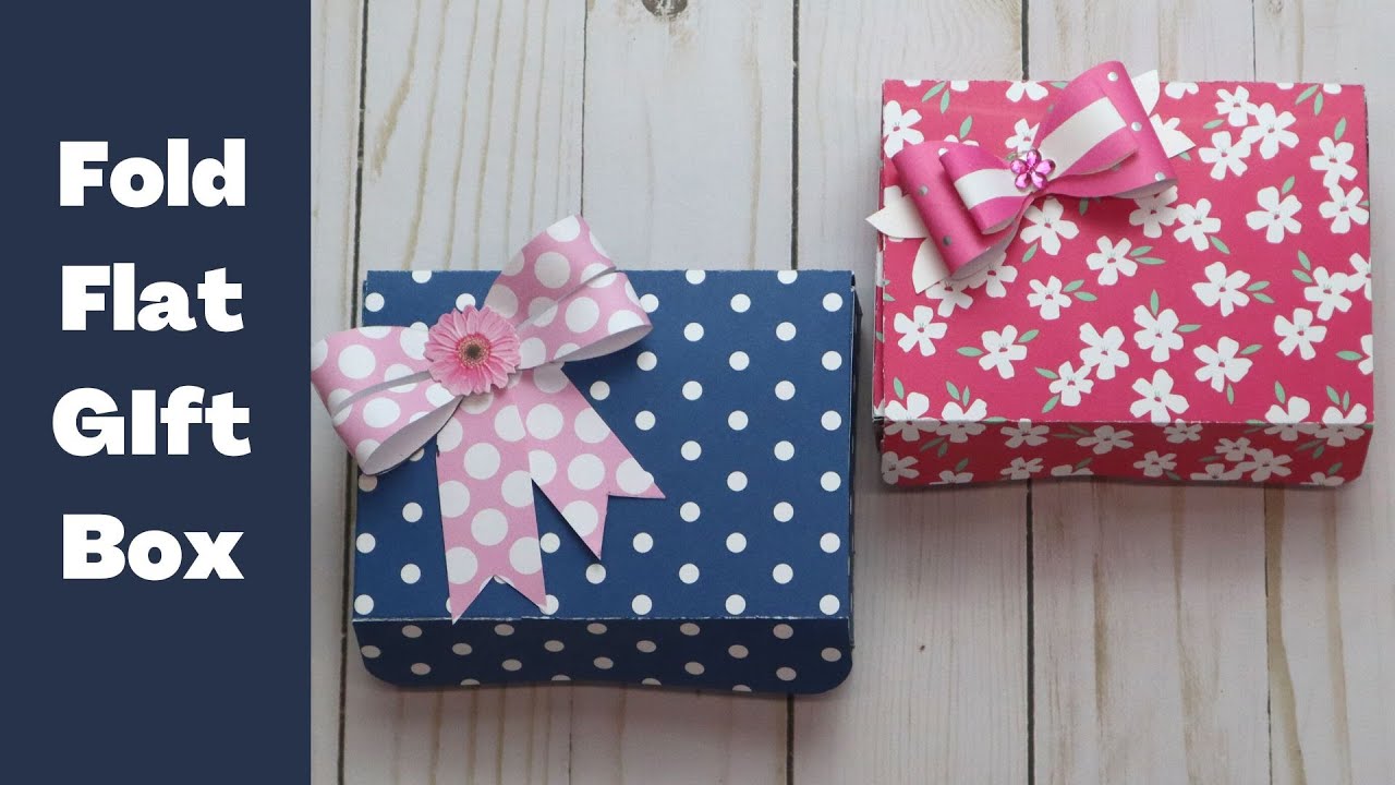 Easy Fold Flat Gift Box - YouTube