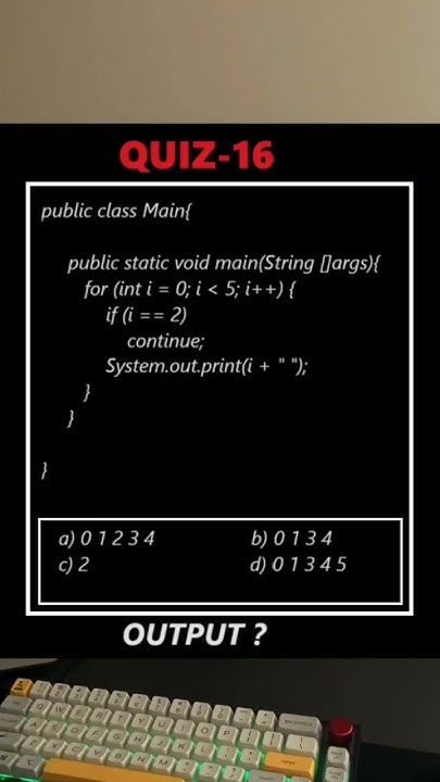 Quiz 16🧠 Basic Programming Java Programming Coding Java