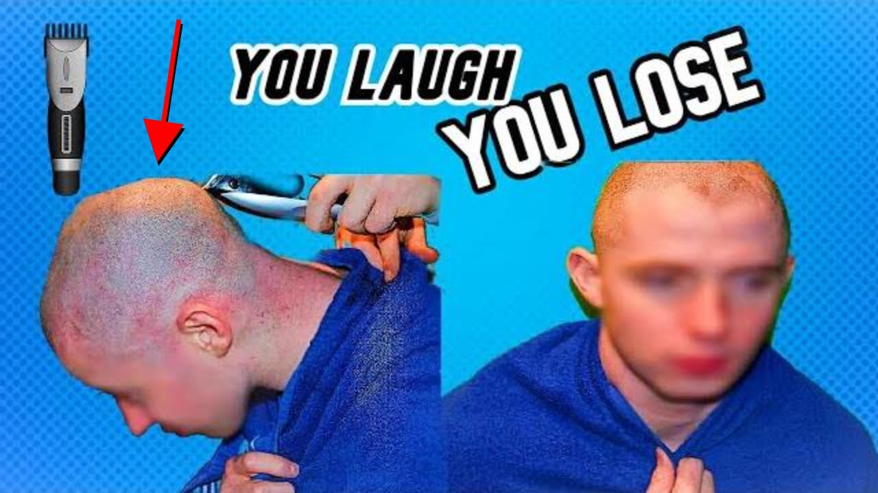 LOSER GETS HIS HEAD SHAVED!! (YOU LAUGH YOU LOSE CHALLENGE) - YouTube