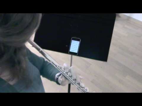 The Swan, Saint-Saëns : iPhone sheet music for flute solo - YouTube