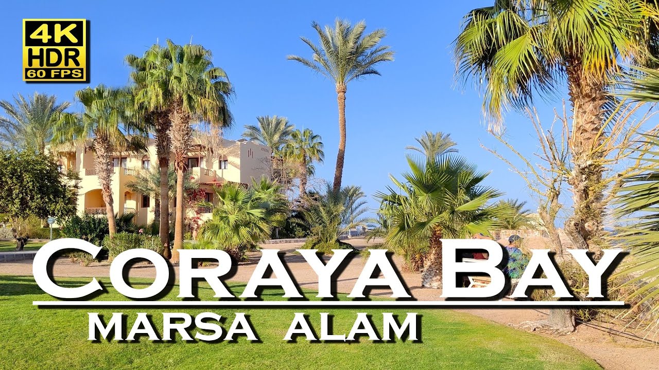 Marsa Alam Coraya Bay, Coraya Beach Walk Egypt 4K 60fps HDR 💖 The best ...