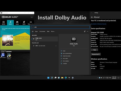 Install Dolby Audio In Windows 11 PC - Lenovo IdeaPad 520