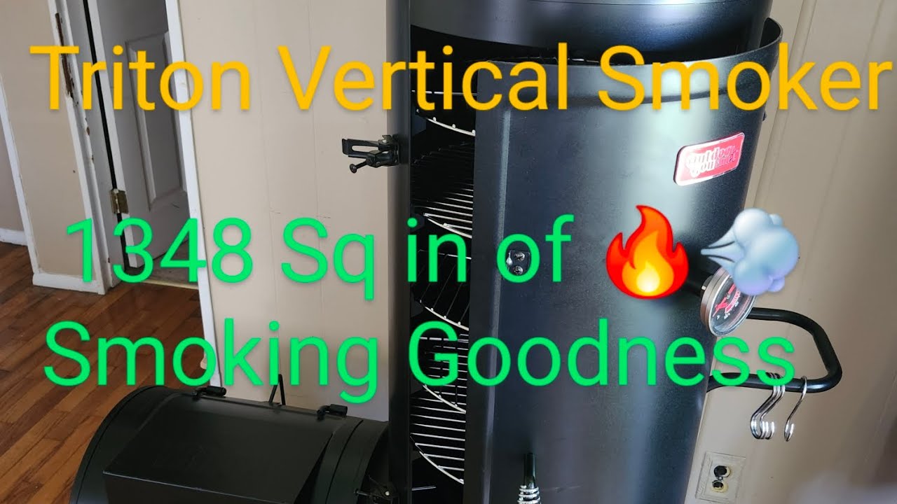 Outdoor Gourmet Triton Vertical Smoker - YouTube