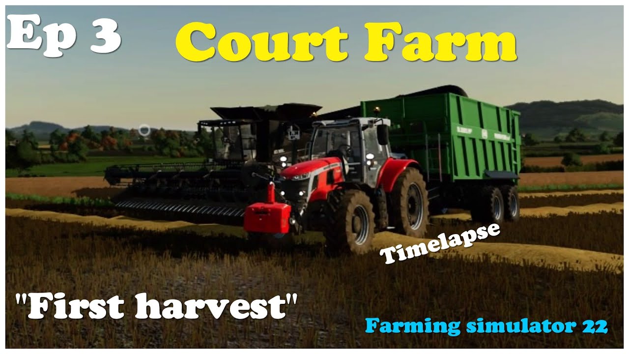 FS22| Court Farm |Ep3| Timelapse| "First Harvest" Farming simulator 22 ...