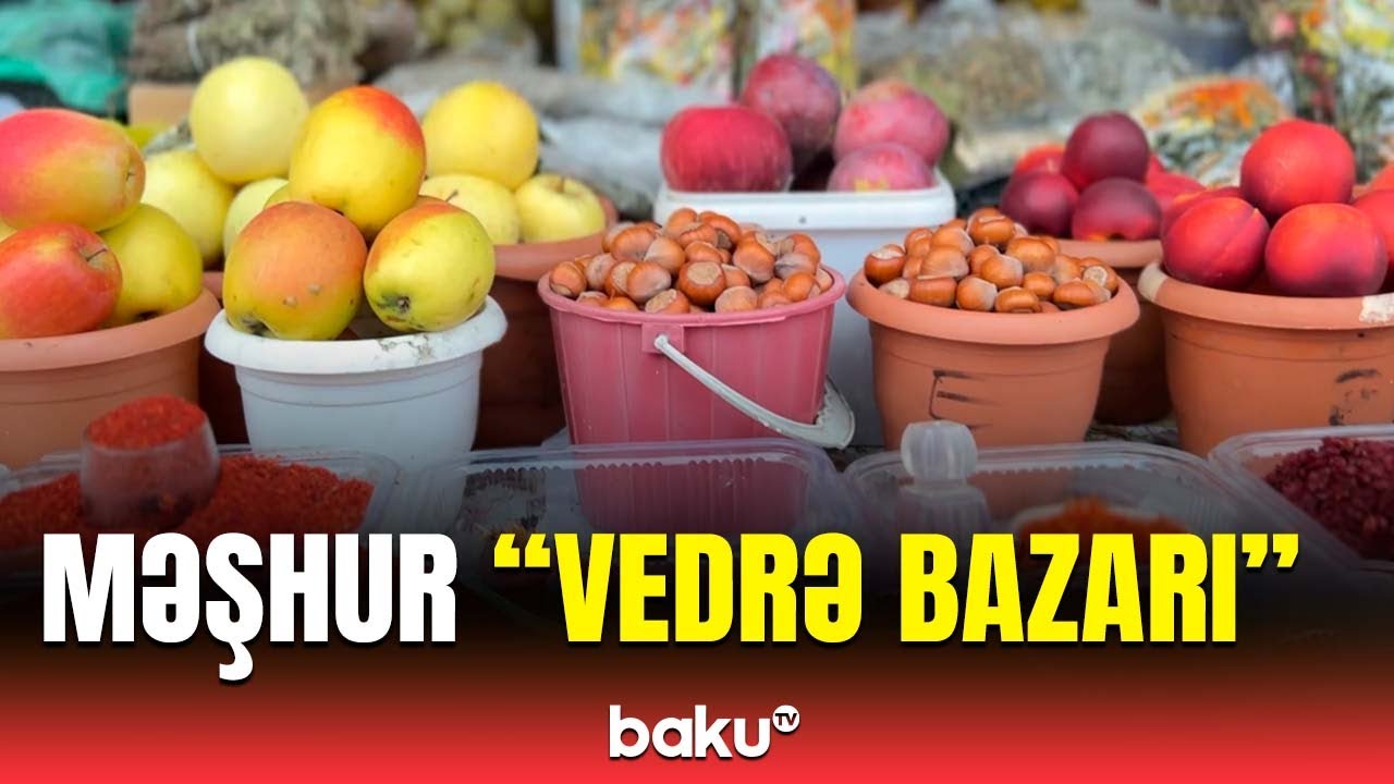 Qəbələdə tərəzi olmayan bazar | Hər şey vedrə ilə satılır - YouTube