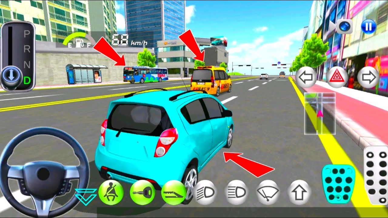 Speed test with yellow car || 3D Driving Class Gameplay || Car Driving ...