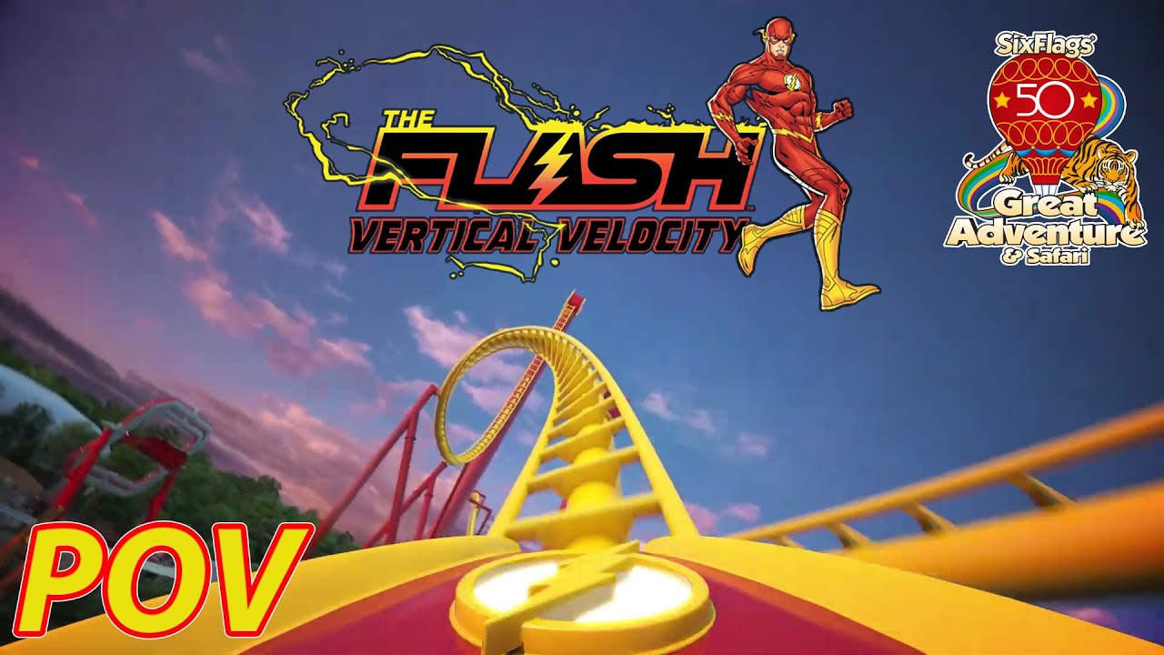 The Flash Vertical Velocity Animated POV at Six Flags Great Adventure ...