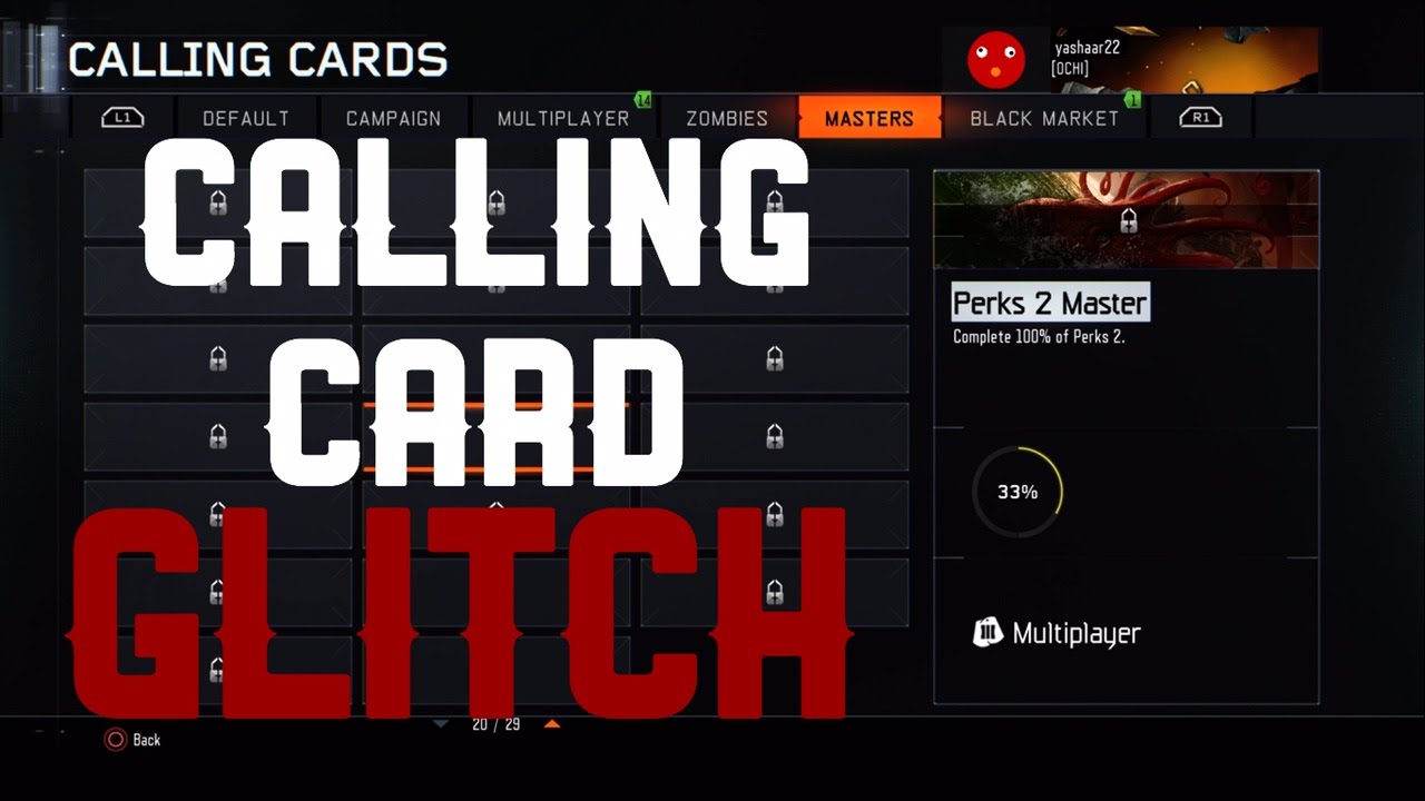 COD BO3 calling card glitch - YouTube
