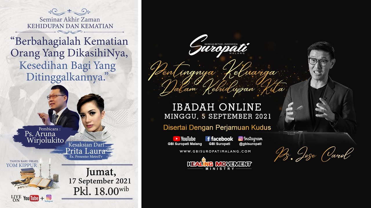 IBADAH ONLINE - 5 SEPTEMBER 2021 || Ps. Jose Carol "Pentingnya Keluarga ...