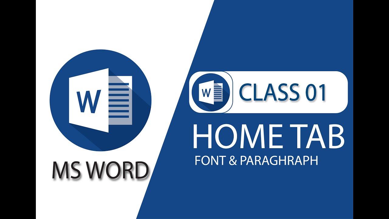 MS word for beginners - home tab - font & paragraph - class 01 - YouTube