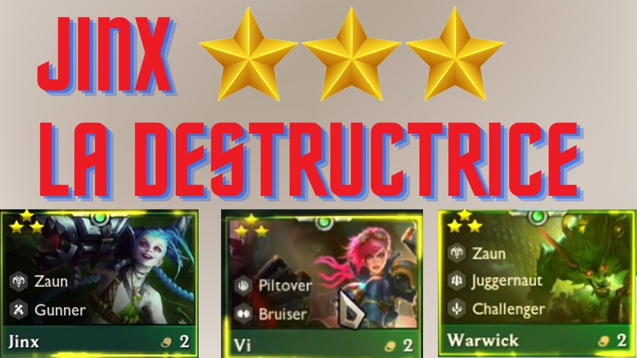 Nouvelle compo broken : Jinx ⭐⭐⭐ : La Destructrice ! - TFT Set 9.5 ...