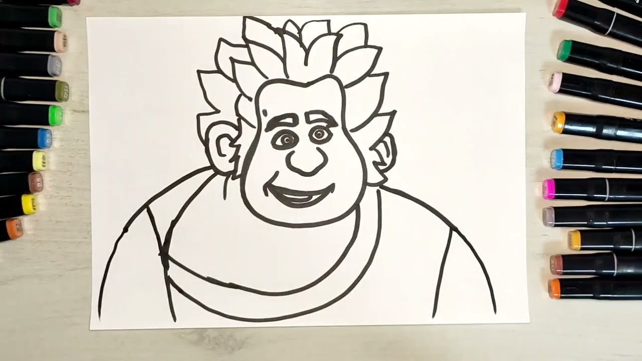 How to draw Ralph easily and quickly step by step. - YouTube