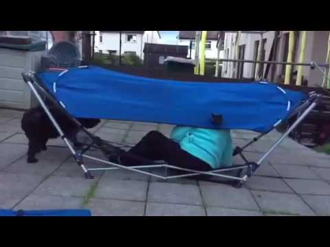 Granny's hammock Fail! - YouTube