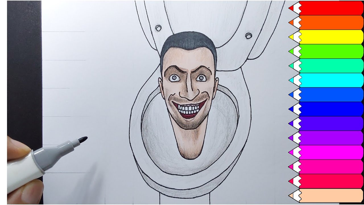 How to draw skibidi toilet - YouTube