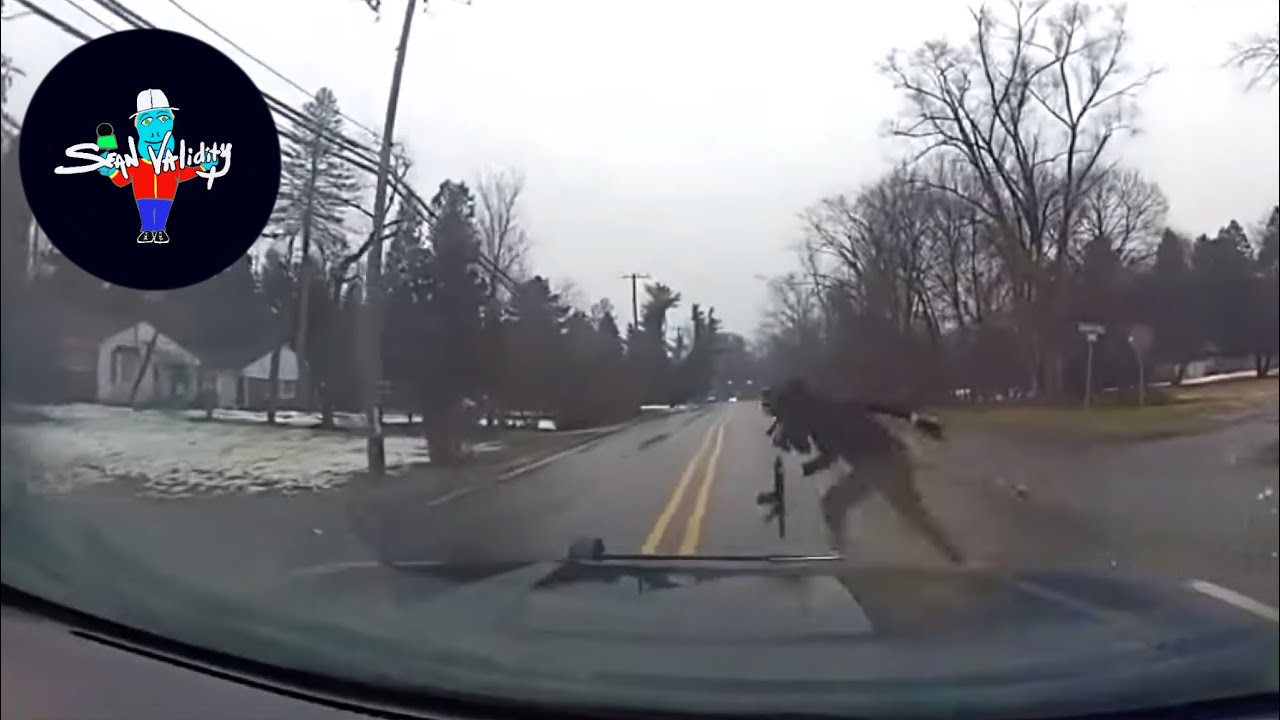 Armed Carjacking Suspect Hit by Police Car - YouTube
