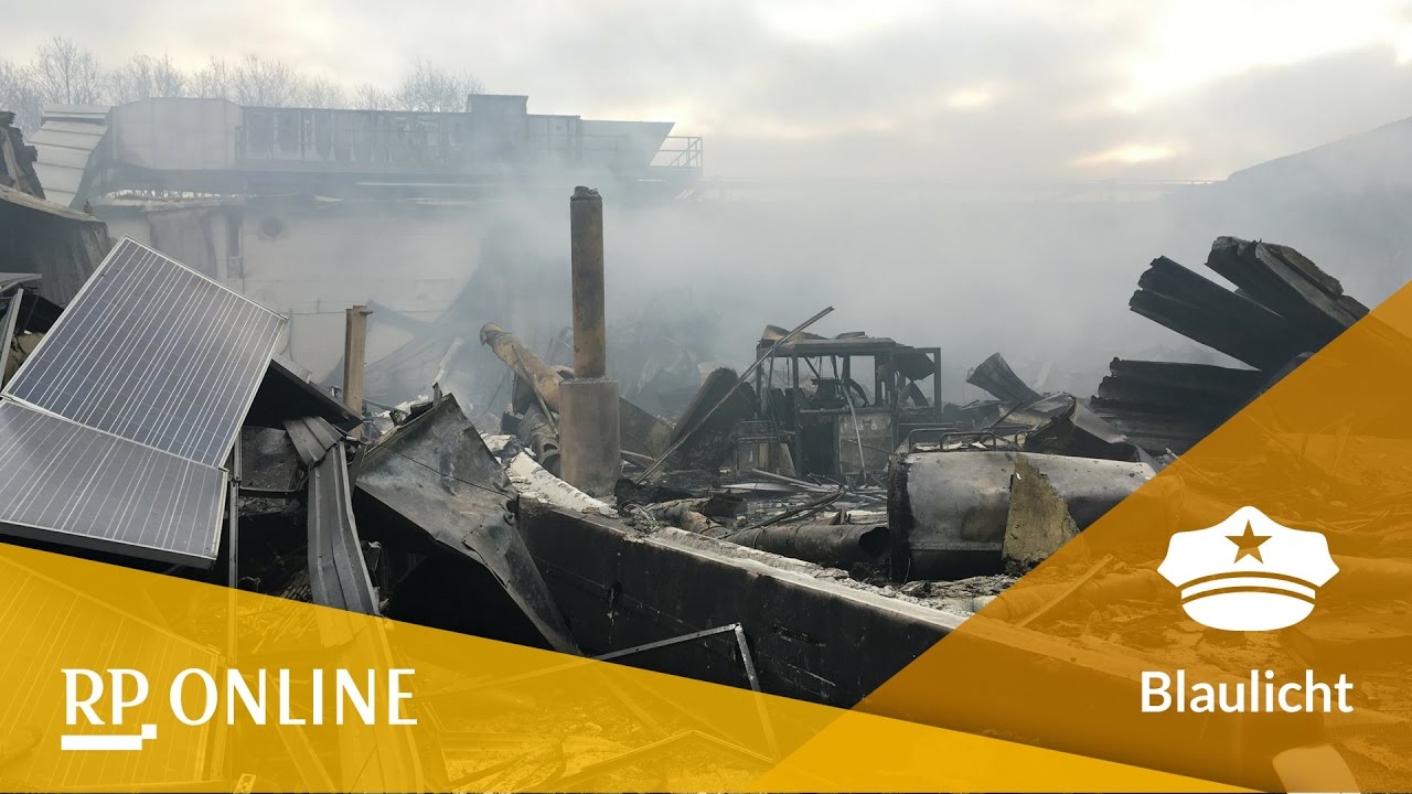 Großbrand in Geldern: Feuer zerstört komplettes Werk - YouTube