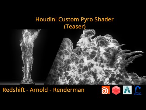 Houdini Pyro Shader for Redshift, Arnold, Renderman