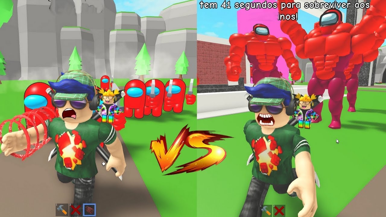 Buff impostor vs impostor normal, roblox, among us buff, fugindo do ...