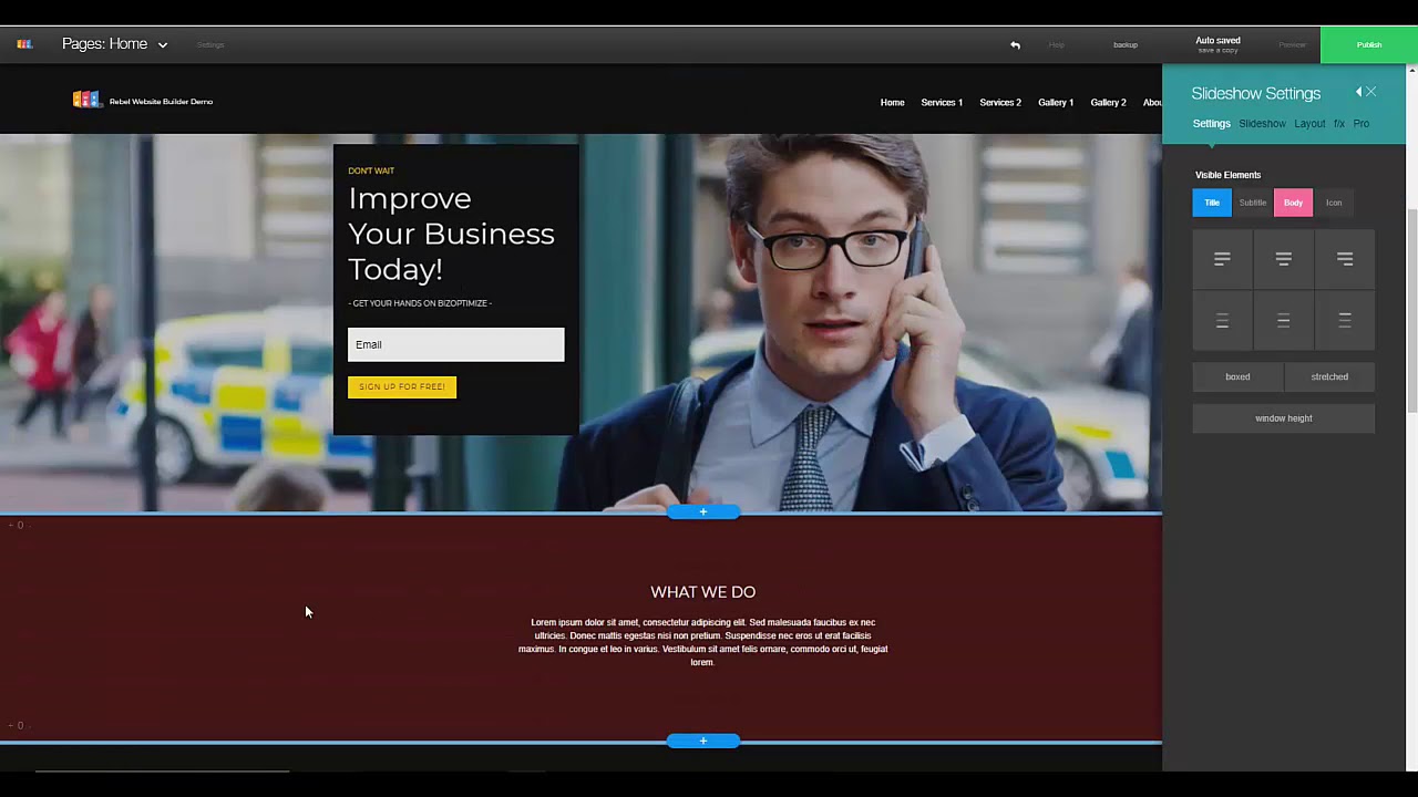 Rebel Website Builder UX update - YouTube