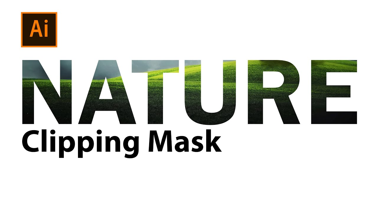 How To Create Clipping Mask on Text | Adobe Illustrator Tips And Tricks ...