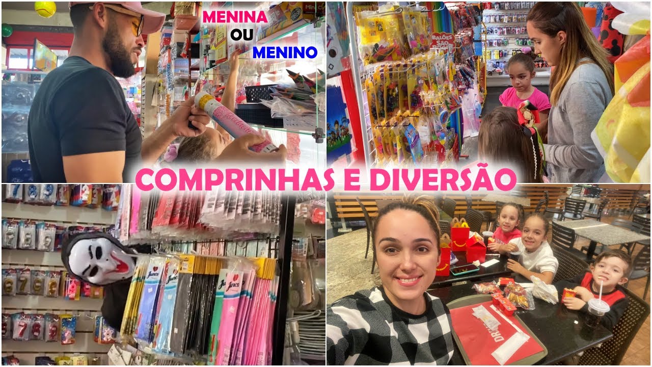 MOSTREI O TEMA DO ANIVERSÁRIO / COMPRINHAS PRA FESTA + SAÍMOS PRA ...